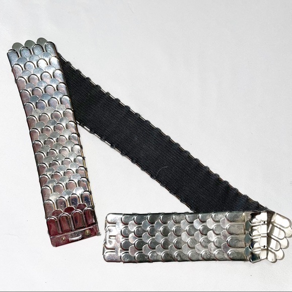 Vintage | Accessories | Vintage Silver Elastic Metal Chain Belt | Poshmark
